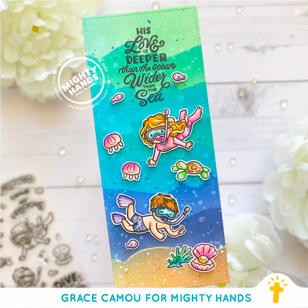 Dive Deep Clear Stamps - Christian Cards & Gifts – Mighty Hands