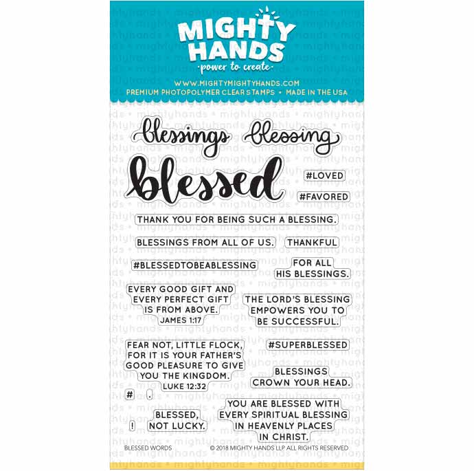 Blessed Words Clear Stamp Set - Christian Faith Cards & Gifts – Mighty ...